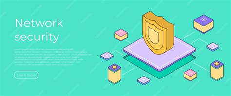 Premium Vector Network Data Security Isometric Vector Illustration