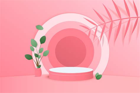 포디움과 최소한의 분홍색 벽 장면 최소한의 추상적 배경 3d 렌더링 추상적 인 기하학적 모양 핑크 파스텔 색상배경 벡터 3d 핑크 렌더링 현대 웹 사이트에서 시상식을위한