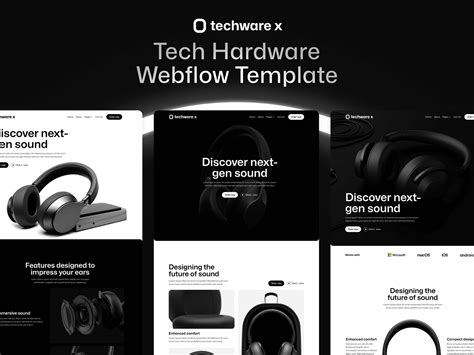 Techware X Tech Webflow Template Behance