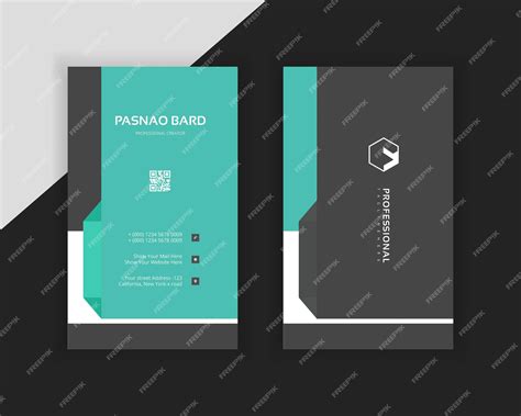 Premium Vector Elegance Modern Luxury Vertical Business Card Design
