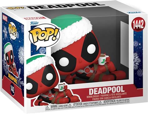 Funko Pop Marvel 1442 Holiday Deadpool Bobble Head Figure We R Toys