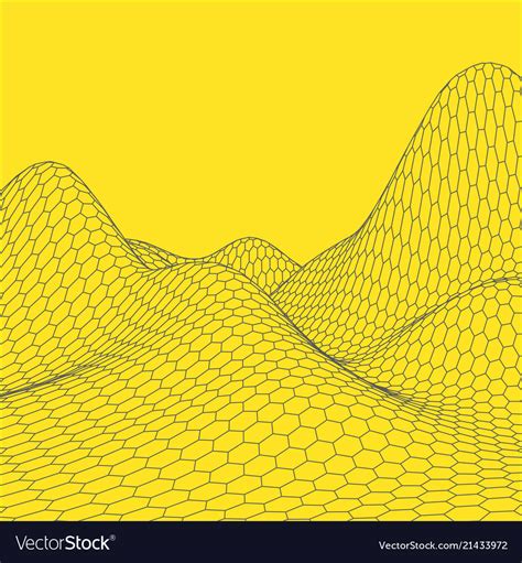 Abstract Landscape Background Cyberspace Vector Image