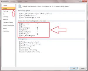 Show Formatting Marks And Reveal Formatting Symbols In Word