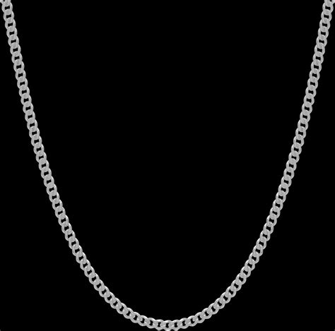 Download Silver Chain Necklace Black Background