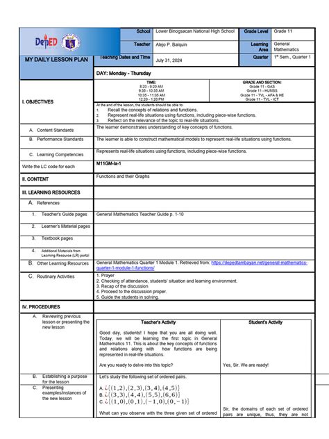 real life situations using functions pdf function mathematics