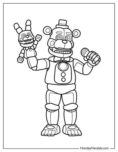 Christmas Five Nights At Freddys Coloring Pages