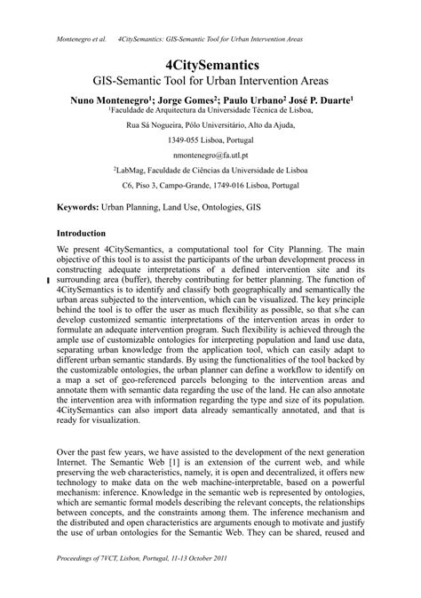 Pdf 4citysemantics Gis Semantic Tool For Urban Intervention Areas