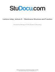 Exploring Membrane Structure And Function In Cells Course Hero