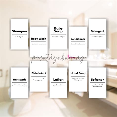 Jual Stiker Label Botol Sabun Cair Best Seller Label Waterproof Shopee Indonesia