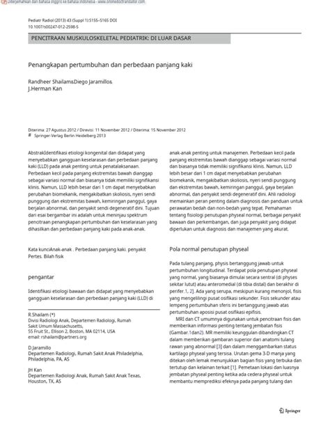 Growth Arrest And Leg Length Discrepancy Enid Pdf