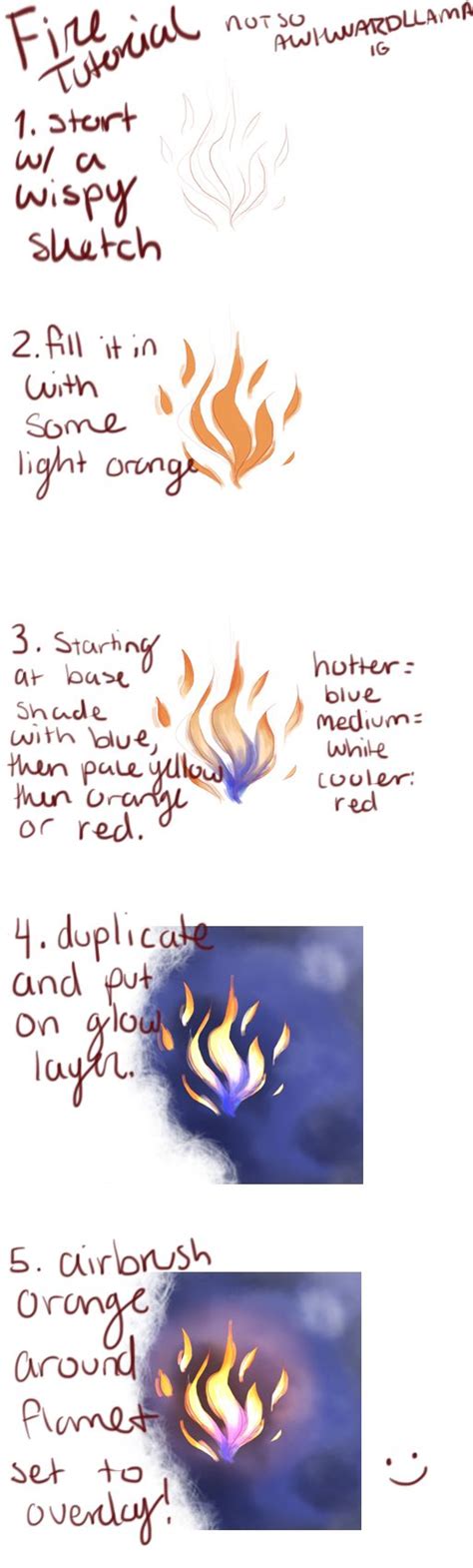 Fire Tutorial Notsoawkwardllama At Instagram Tutorial Fire Art Drawing Pinterest