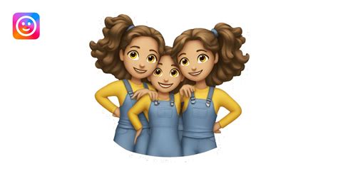 3 Girls Teamwork Emoji Ai Emoji Generator