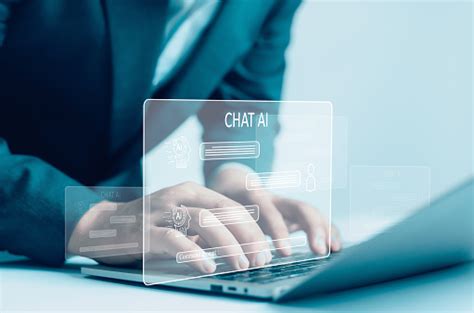 기술을 사용하는 사업가 글로벌 인터넷 연결 채팅 인공 지능 대화 Ai 인공 지능과 채팅 명령 프롬프트를 사용하여 무언가를 생성 미래 기술 0명에 대한 스톡 사진 및 기타