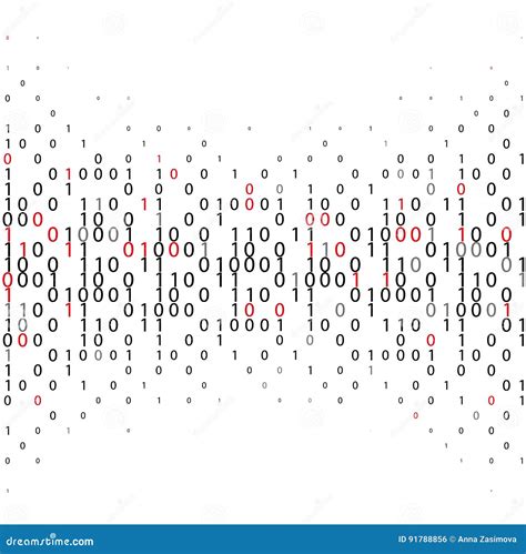Abstract Binary Code Technology Background Stock Vector Illustration