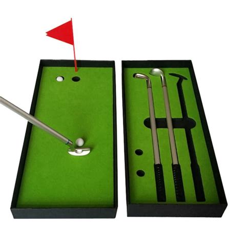 Mini Golf Club Putter Ball Pen Golfers Box Set Des Vicedeal