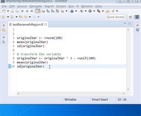 Refactoring R Code Architect