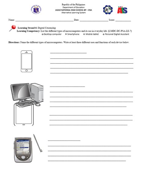 Activity 3 Types Of Microcomputer Pdf Mobile Device Computer