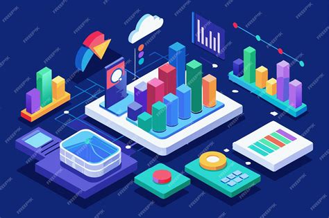 Customizable Data Visualization Tools And Analytics Graphs Showcase Growth Metrics In A Digital