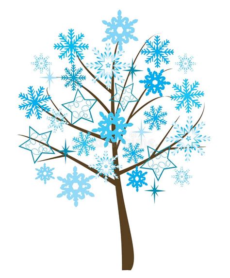 Snowflake Tree Stock Vector Illustration Of Organic 11772709
