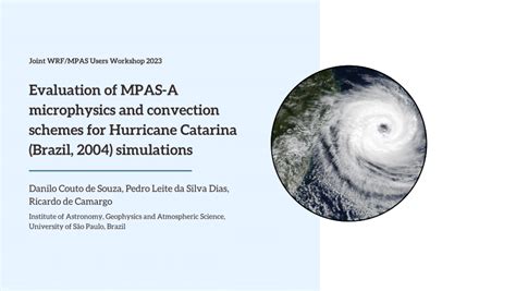 Pdf Evaluation Of Mpas A Microphysics And Convection Schemes For Hurricane Catarina Brazil