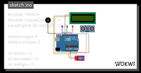 Ketinggian Air Wokwi Esp32 Stm32 Arduino Simulator