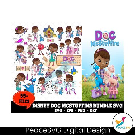 Files Disney Doc McStuffins Bundle SVG Files For Cricut Peace SVG