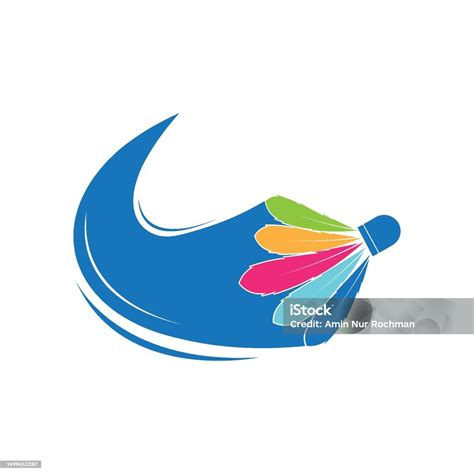 배드민턴 로고 벡터 아이콘 일러스트 디자인 템플릿 배드민턴 셔틀콕 아이콘 로고 배드민턴 스포츠 로고 템플릿 벡터 스포츠 클럽