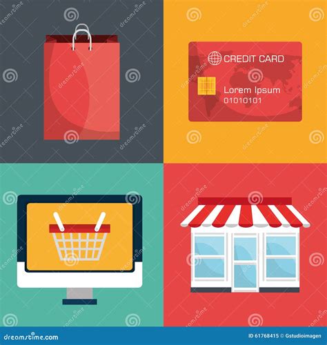 Ecommerce And Digital Marketing Stock Vector Illustration Of