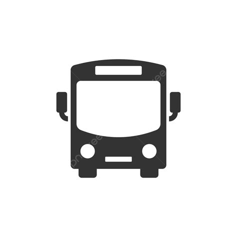 Flatstyle Coach Bus Icon On White Background Autobus Street Arrival Vector Autobus Street