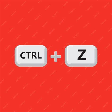 Premium Vector Ctrl Z Is Used As A Shortcut To Undo