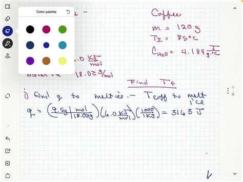 solved an ice cube of mass 9 5 g at temperature 0Â°c is added to a cup