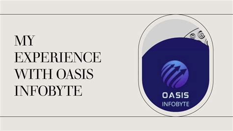 my oasis infobyte internship web development and design experience