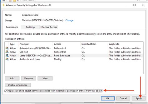 Folder Access Denied You Require Permission From System Unable To Delete Old Windows Folder