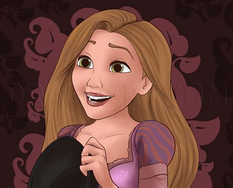 How To Draw Rapunzel Step By Step Drawing Guide By Dawn DragoArt