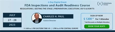 Fda Inspections And Audit Readiness Course