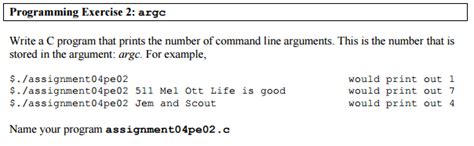 Solved Write A C Program That Prints The Number Of Command