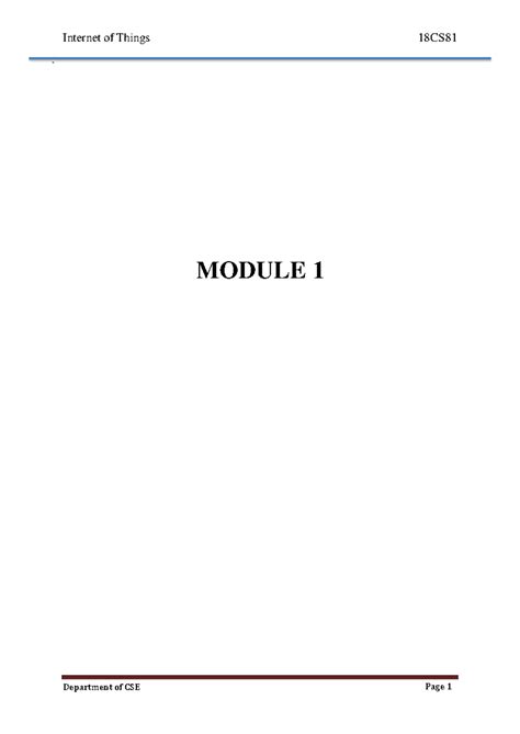 Iot Module 1 Notes Vtu Module 1 What Is Iot Iot Is A Technology Transition In Which Devices