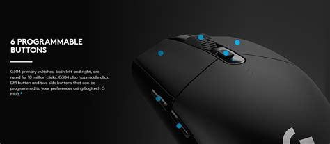 Logitech Lightspeed G304 Wireless Gaming Mouse Hero Sensor 12000dpi