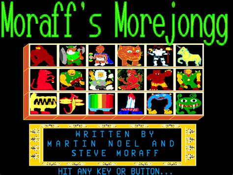 Download Moraffs Morejongg My Abandonware