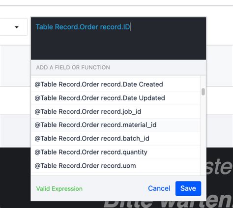 Improve Display Of Variables And Table Information In The Expression