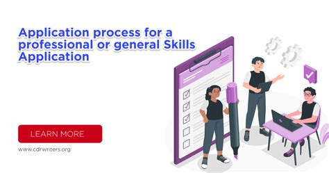 Application Process For A Professional Or General Skills Application