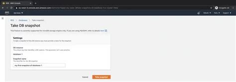 How To Take And Restore A Snapshot On Aws Rds Mysql Instance