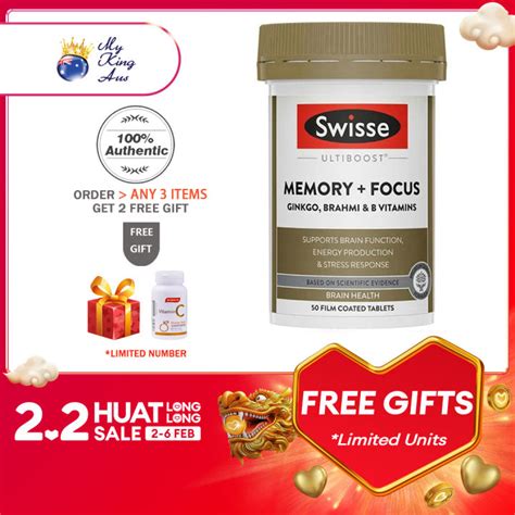 Swisse Ultiboost Memory Focus 50 Tab Exp 05 2026 Ginkgo Vitamin B