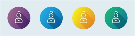 Guest Line Icon In Flat Design Style Client Privacy Signs Vector