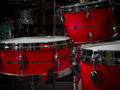 Tama Star 20 Maple Drum Kit Solid Candy Red Graham Russell Drums