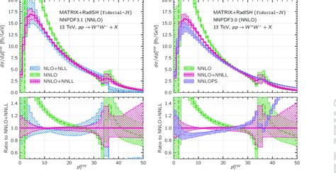 Left Plot Transverse Momentum Spectrum Of The W W − Pair With A