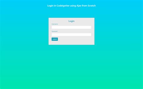 login functionality in codeigniter using ajax from scratch by shehroz
