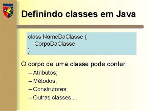 Classes Objetos Atributos E Mtodos JAVA Faculdade Mauricio