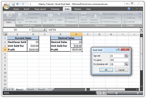 excel goal seek what it does and how to use it udemy blog