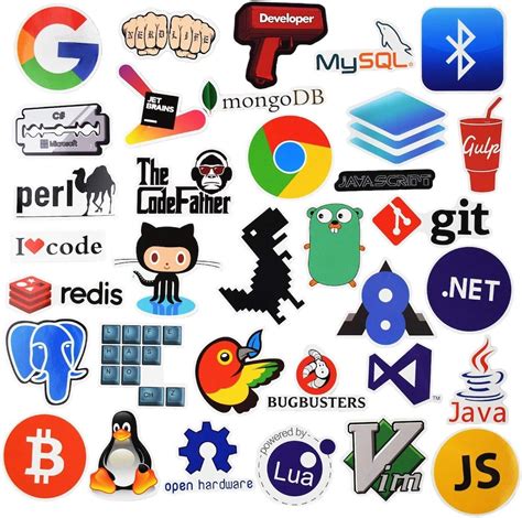 Set Of 100 Programming Stickers For Developer Includes R C Python